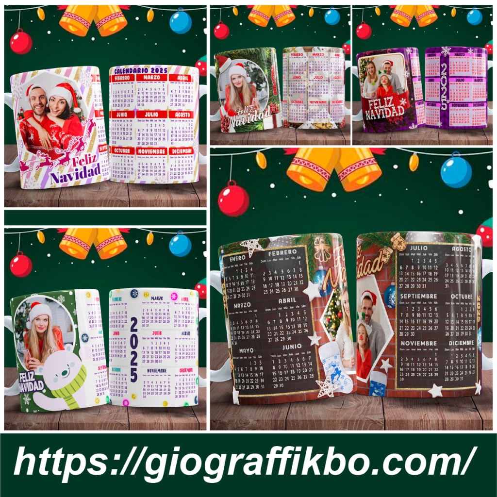!DISEÑOS CALENDARIO FELIZ NAVIDAD CON FOTO - Giograffikbo