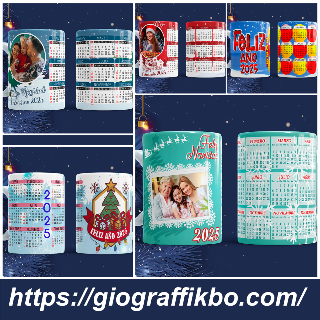 !DISEÑOS CALENDARIO NAVIDEÑO CON FOTO 2025 - Giograffikbo