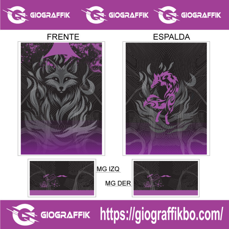 LOBO COLORS LILA PATTERNS GEOMETRIC - Giograffikbo