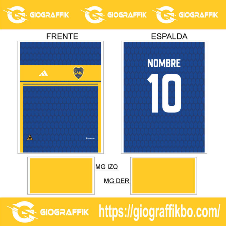 BOCA JUNIOR HOME PATTERN 2024-25 - Giograffikbo